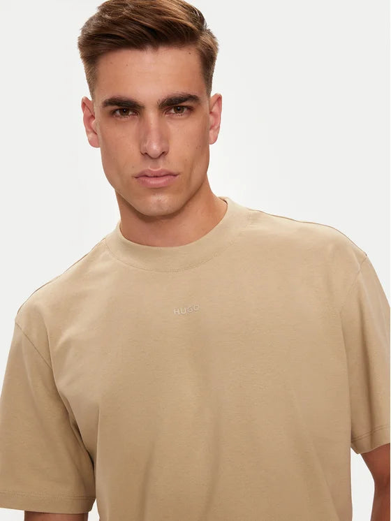 Hugo Relaxed Fit Logo T-Shirt-Beige – Phases Men's Fashion